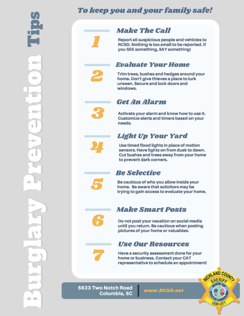Crime Prevention Tips – Richland County Sheriff’s Department – SC
